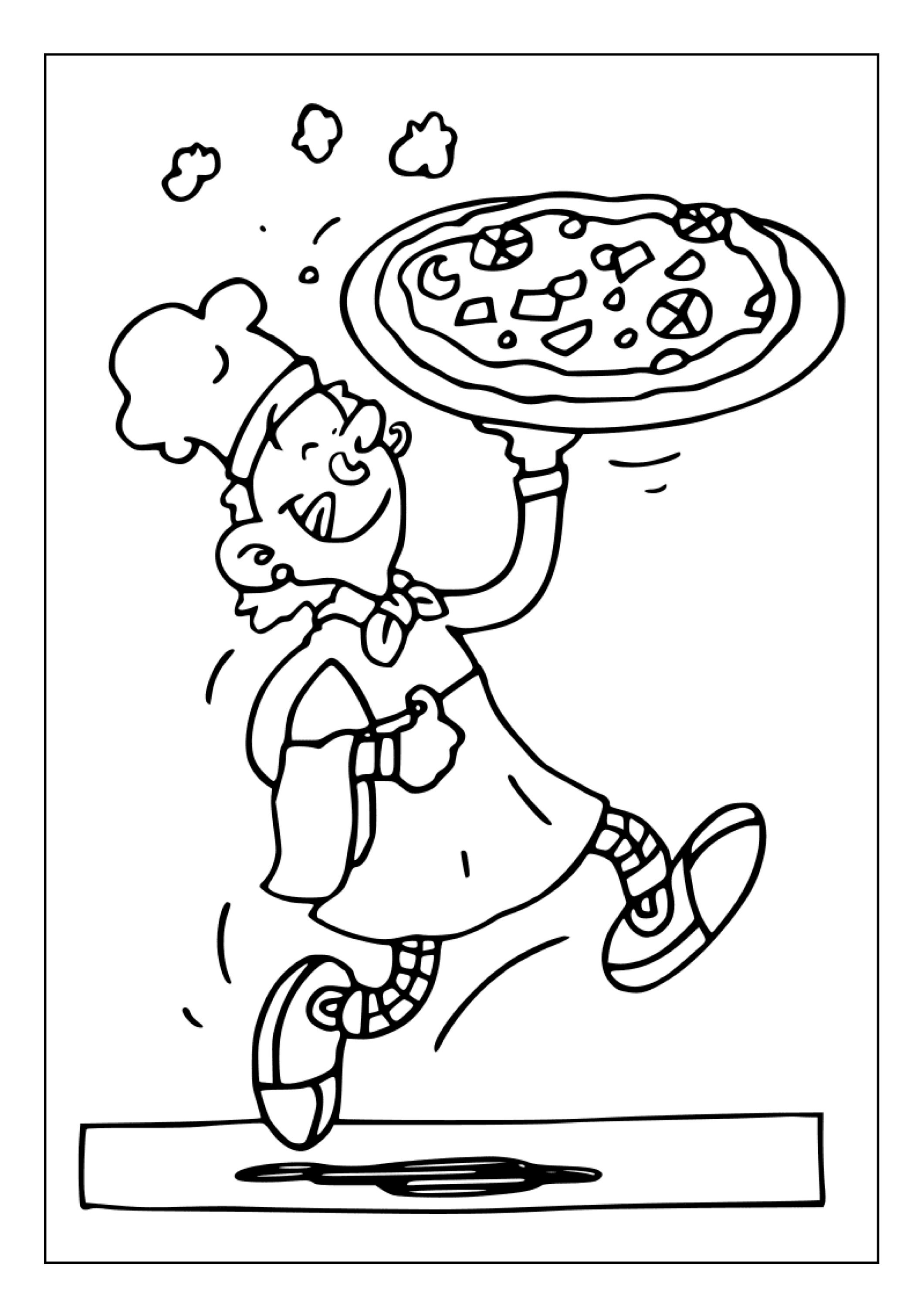 Printable Pizza Coloring Pages for Kids and Adults 90 Pages Instant ...