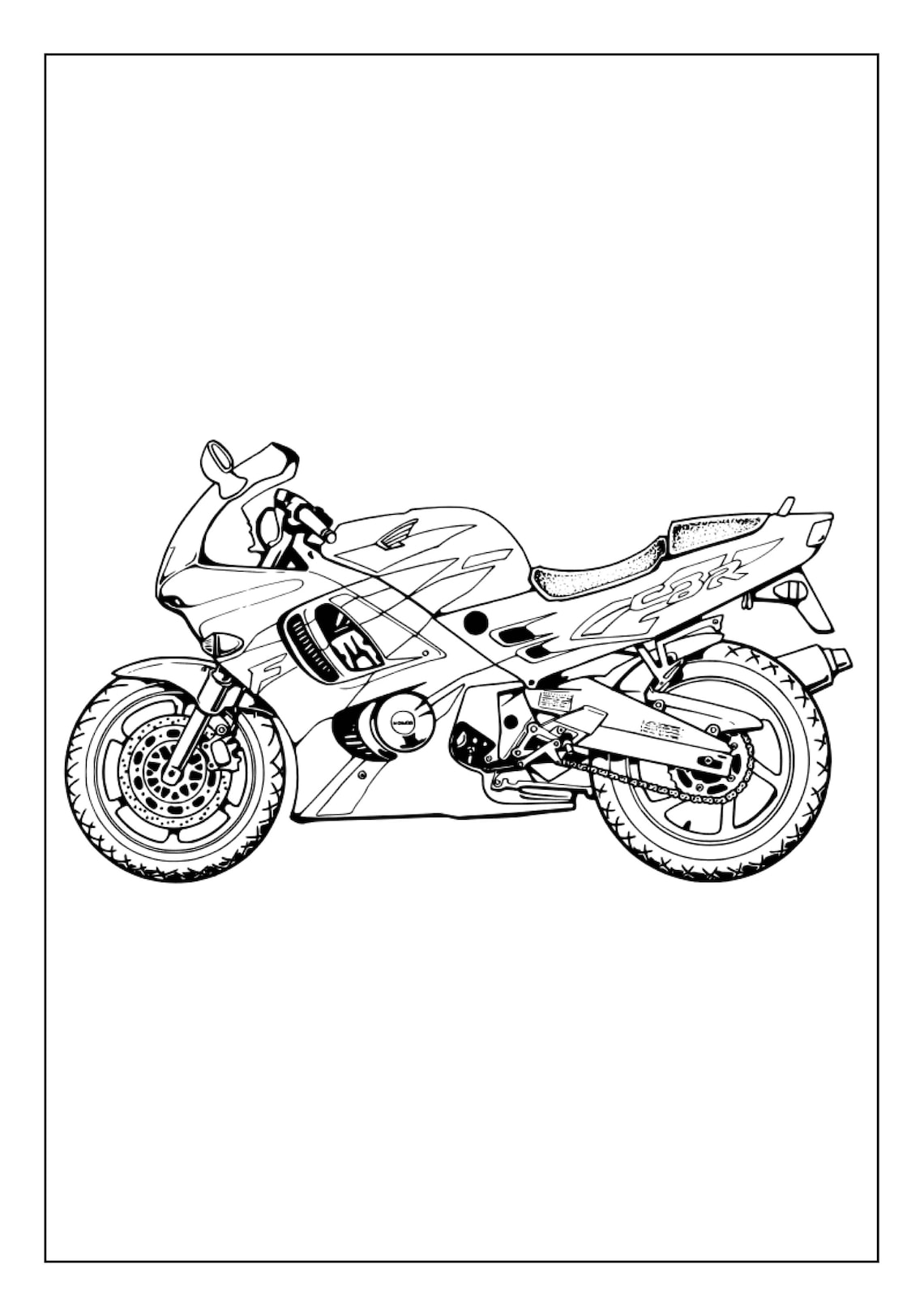 Printable Motorcycle Coloring Pages for Kids and Adults | 100 Pages ...