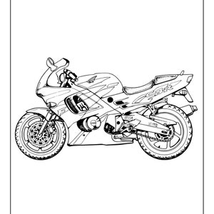 Printable Motorcycle Coloring Pages for Kids and Adults | 100 Pages ...