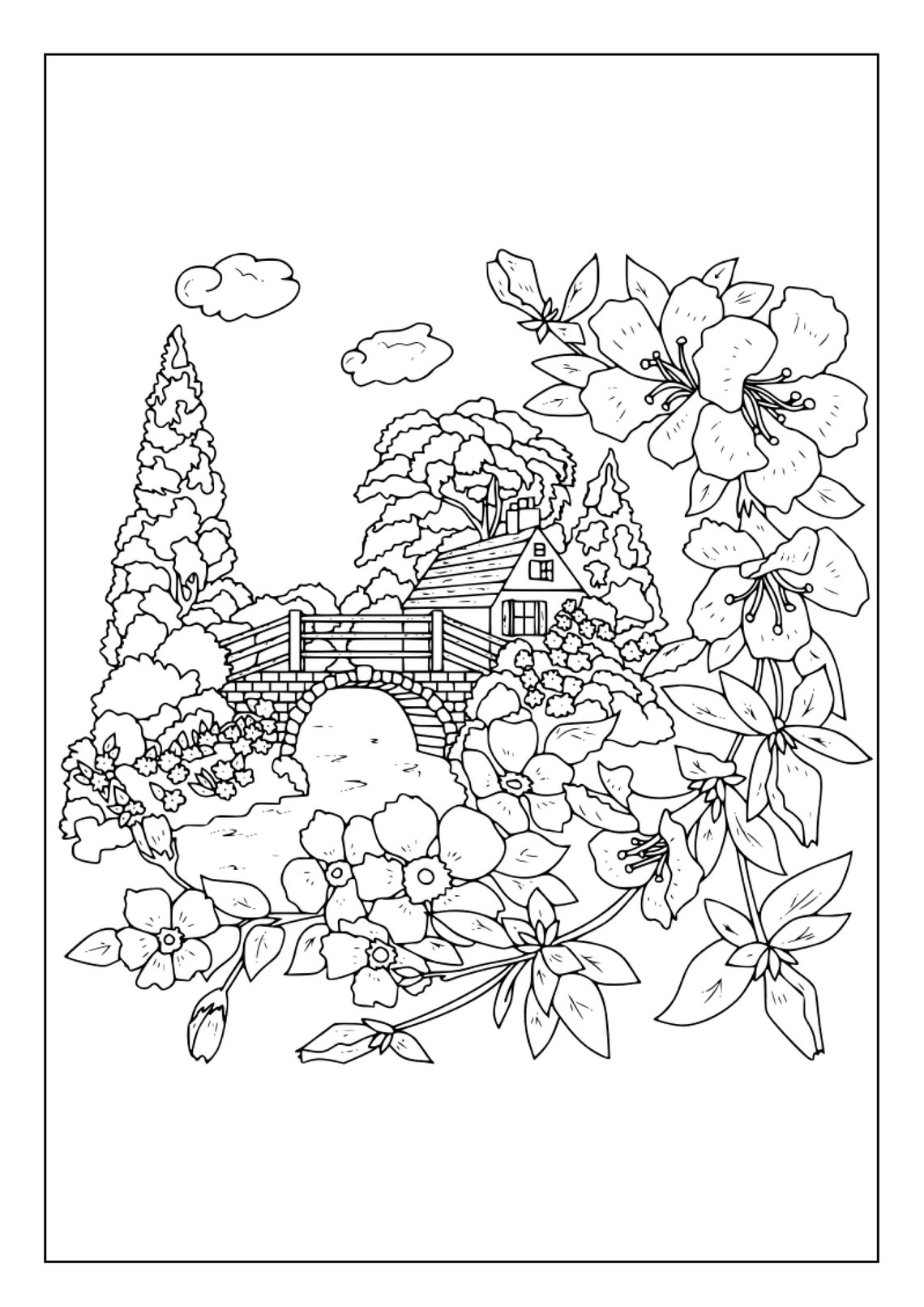 Printable Garden Coloring Pages for Kids & Adults | 60 Pages | Instant ...