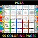 Printable Pizza Coloring Pages for Kids and Adults 90 Pages Instant ...