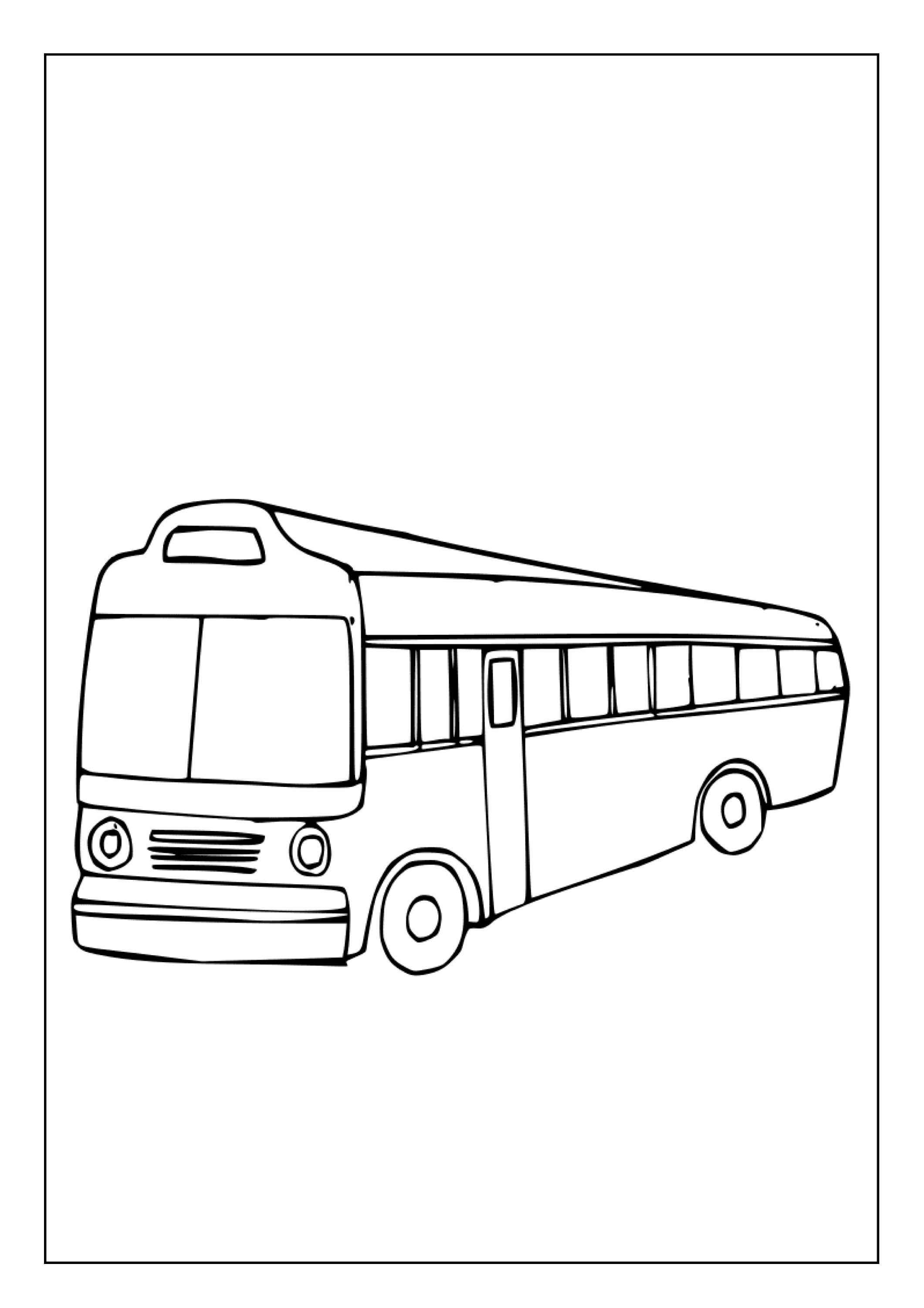 Printable Buses Coloring Pages for Kids & Adults | 30 Pages | Instant ...