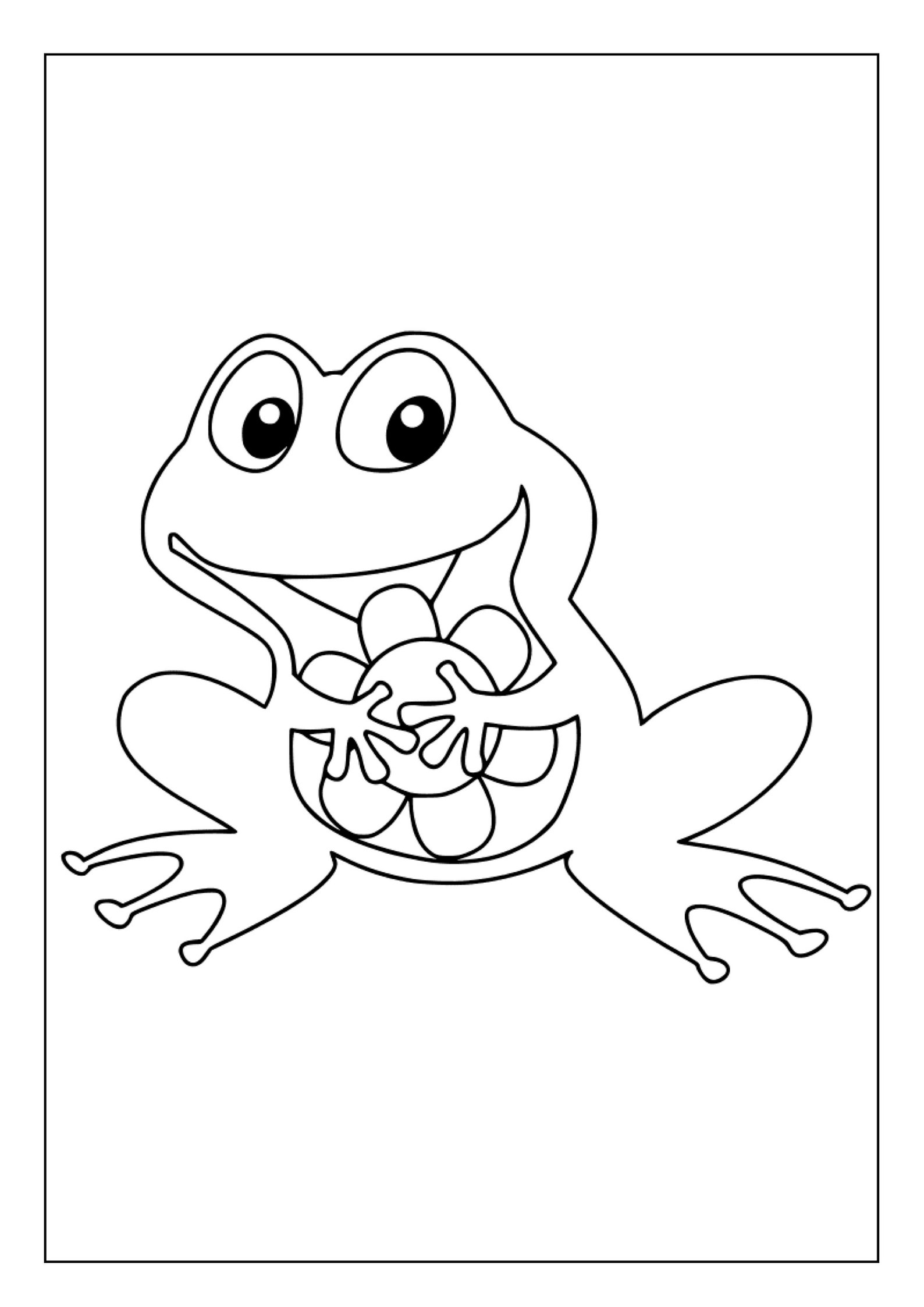 Printable Frogs Coloring Pages for Kids & Adults | 50 Pages | Instant ...