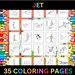 Printable Jet Coloring Pages for Kids & Adults | 35 Pages | Instant ...