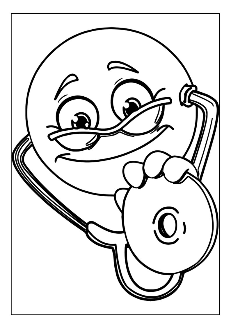 Printable Emoji Coloring Pages for Kids and Adults 45 Pages Instant ...