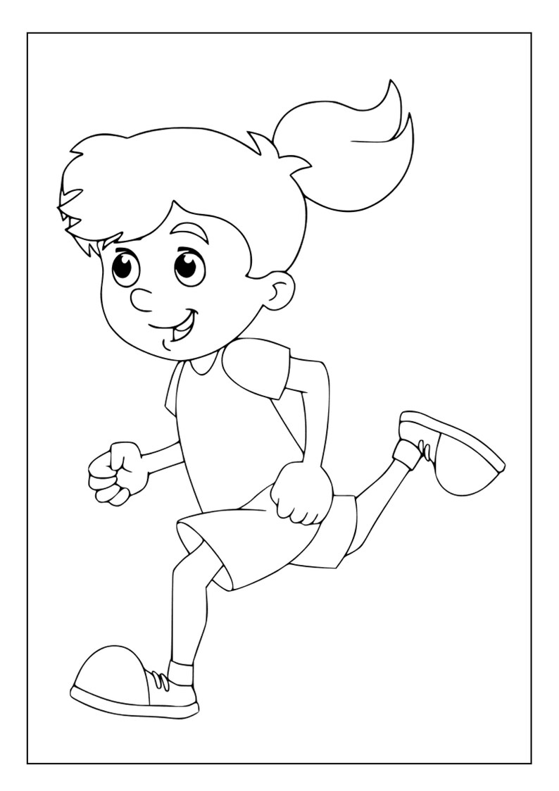 Printable Running Coloring Pages for Kids and Adults | 90 Pages ...