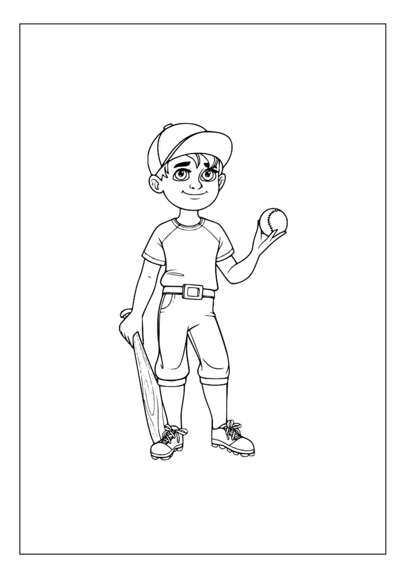 Printable Baseball Coloring Pages for Kids and Adults | 100 Pages ...