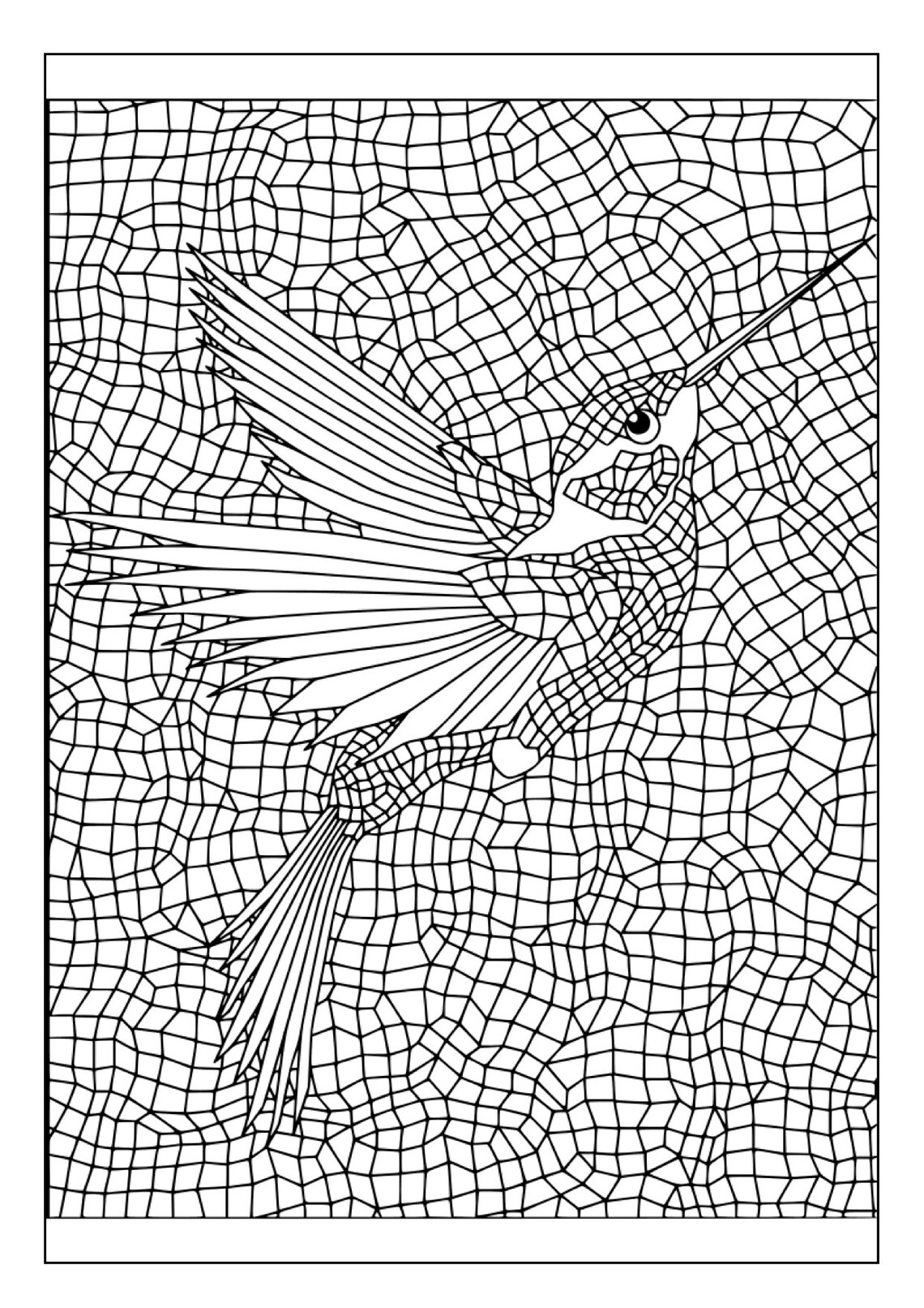 Printable Mosaic Coloring Pages for Kids and Adults 90 Pages Instant ...