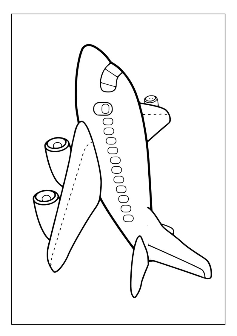Printable Jet Coloring Pages for Kids & Adults | 35 Pages | Instant ...