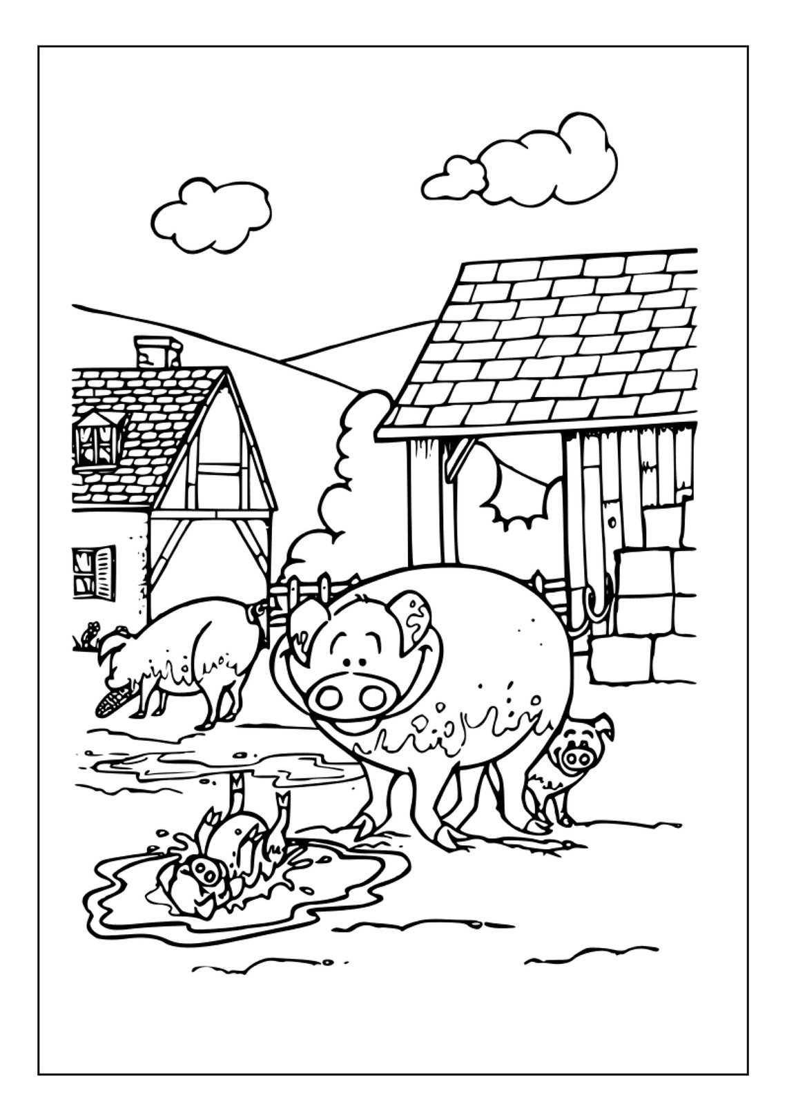 Printable Farm Coloring Pages for Kids and Adults | 90 Pages | Instant ...