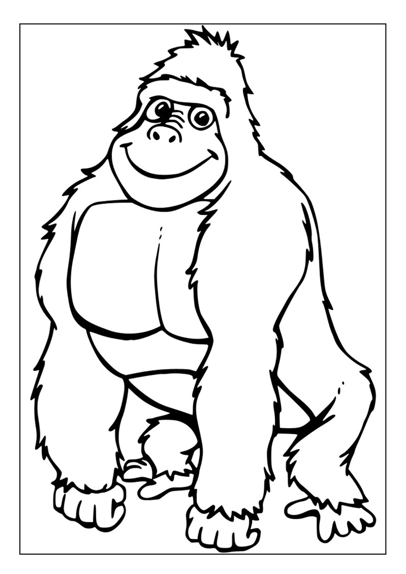 Printable Gorilla Coloring Pages for Kids and Adults | 70 Pages ...