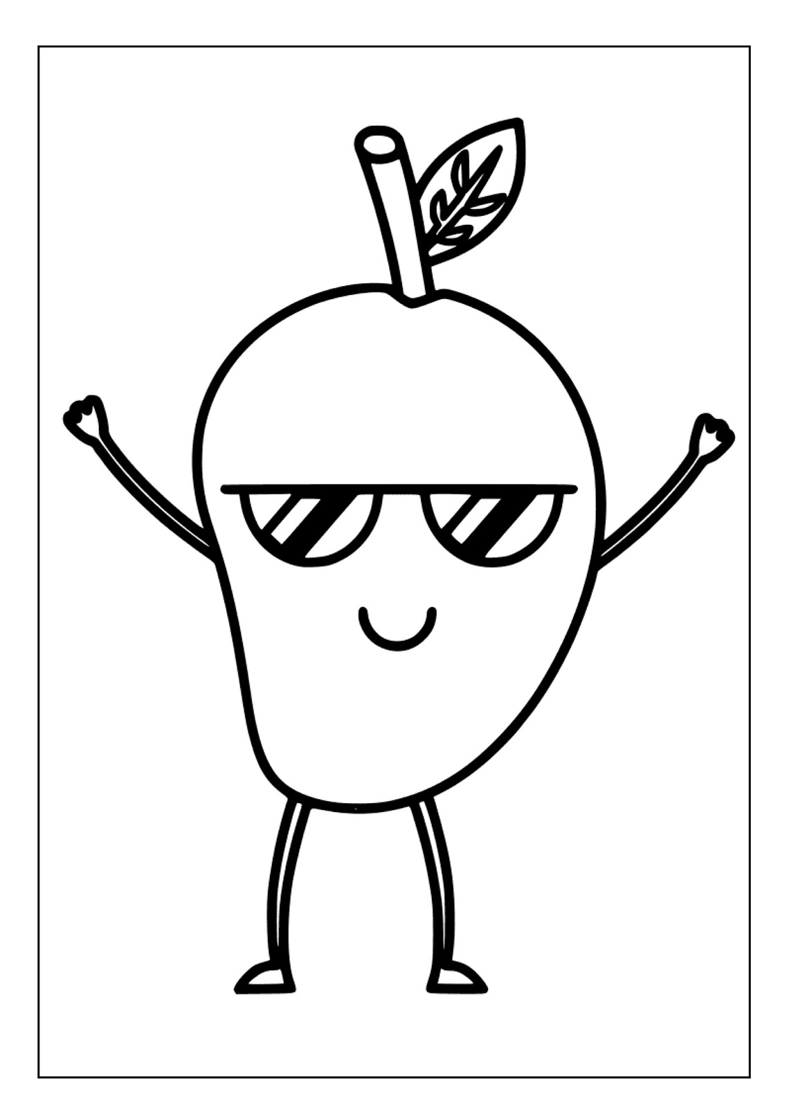 Printable Mango Coloring Pages for Kids & Adults | 30 Pages | Instant ...
