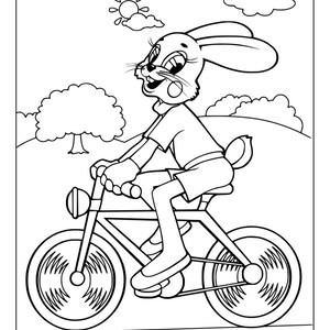 Printable Bicycle Coloring Pages for Kids & Adults | 35 Pages | Instant ...