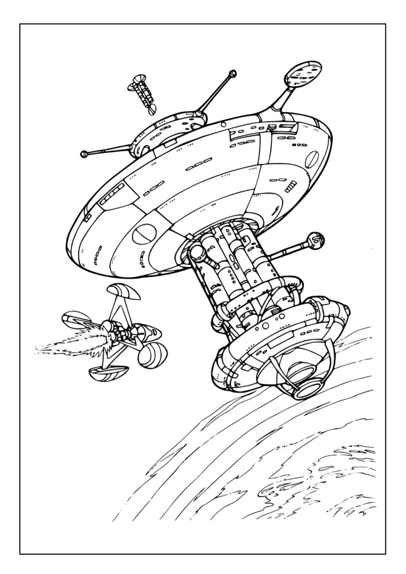 Printable Spaceship Coloring Pages for Kids & Adults | 65 Pages ...