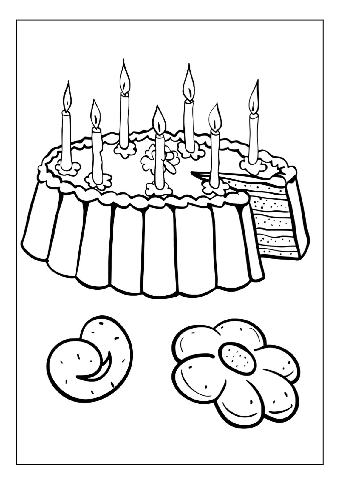 Printable Birthday Cake Coloring Pages for Kids & Adults | 45 Pages ...