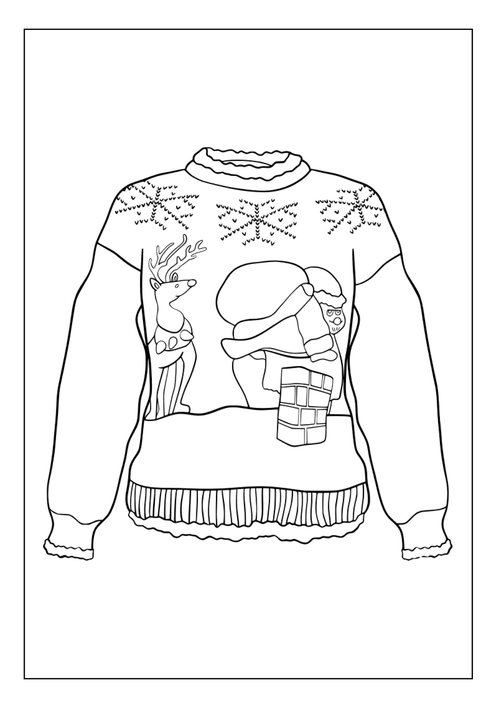 Printable Cozy Sweater Coloring Pages for Kids & Adults | 35 Pages ...