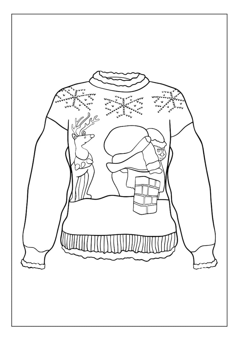 Printable Cozy Sweater Coloring Pages for Kids & Adults | 35 Pages ...