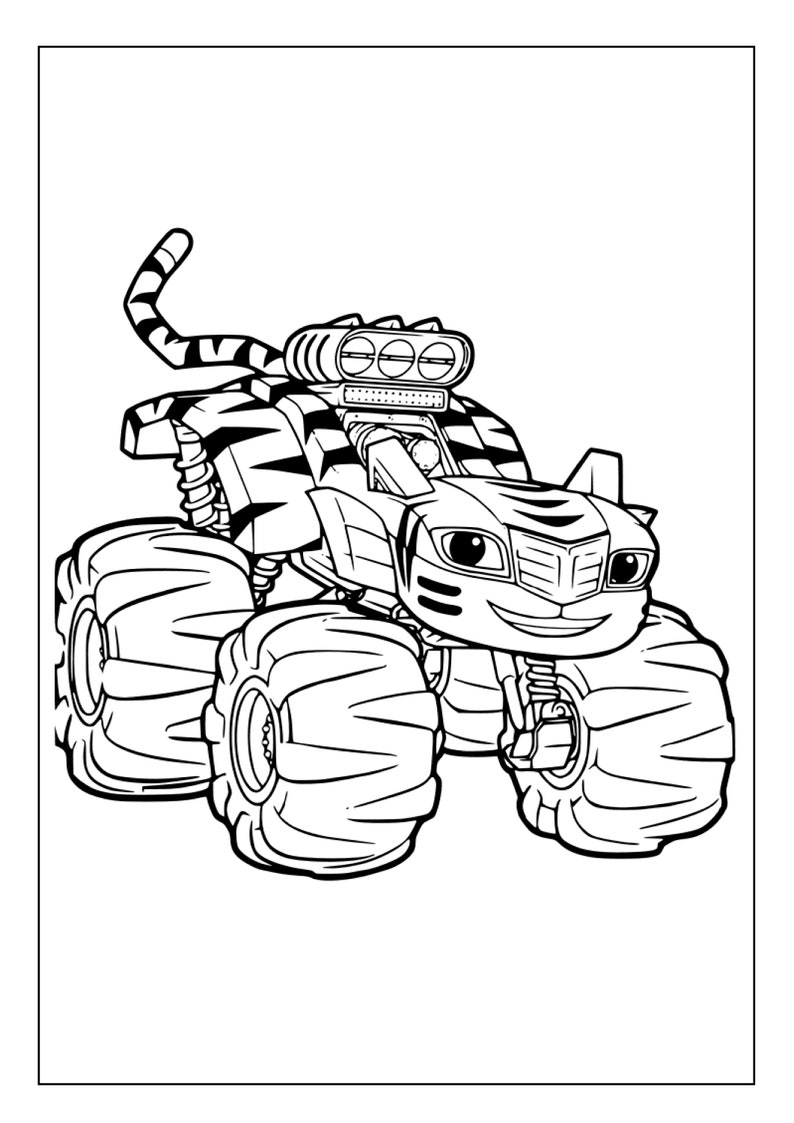 Printable Monster Truck Coloring Pages for Kids and Adults - Etsy
