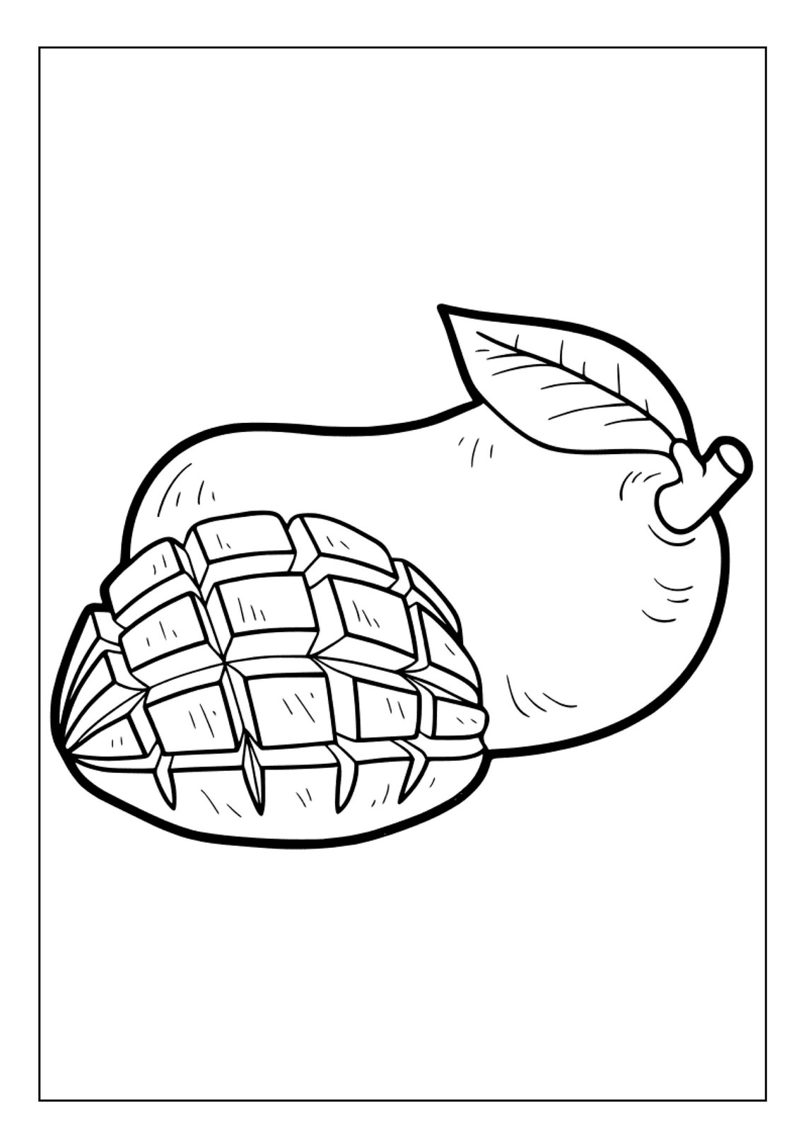 Printable Mango Coloring Pages for Kids & Adults | 30 Pages | Instant ...