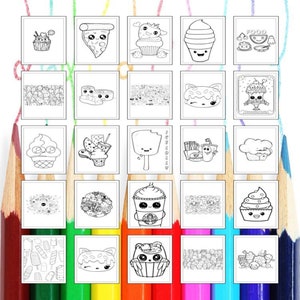 Printable Kawaii Food Coloring Pages for Kids and Adults | 95 Pages ...