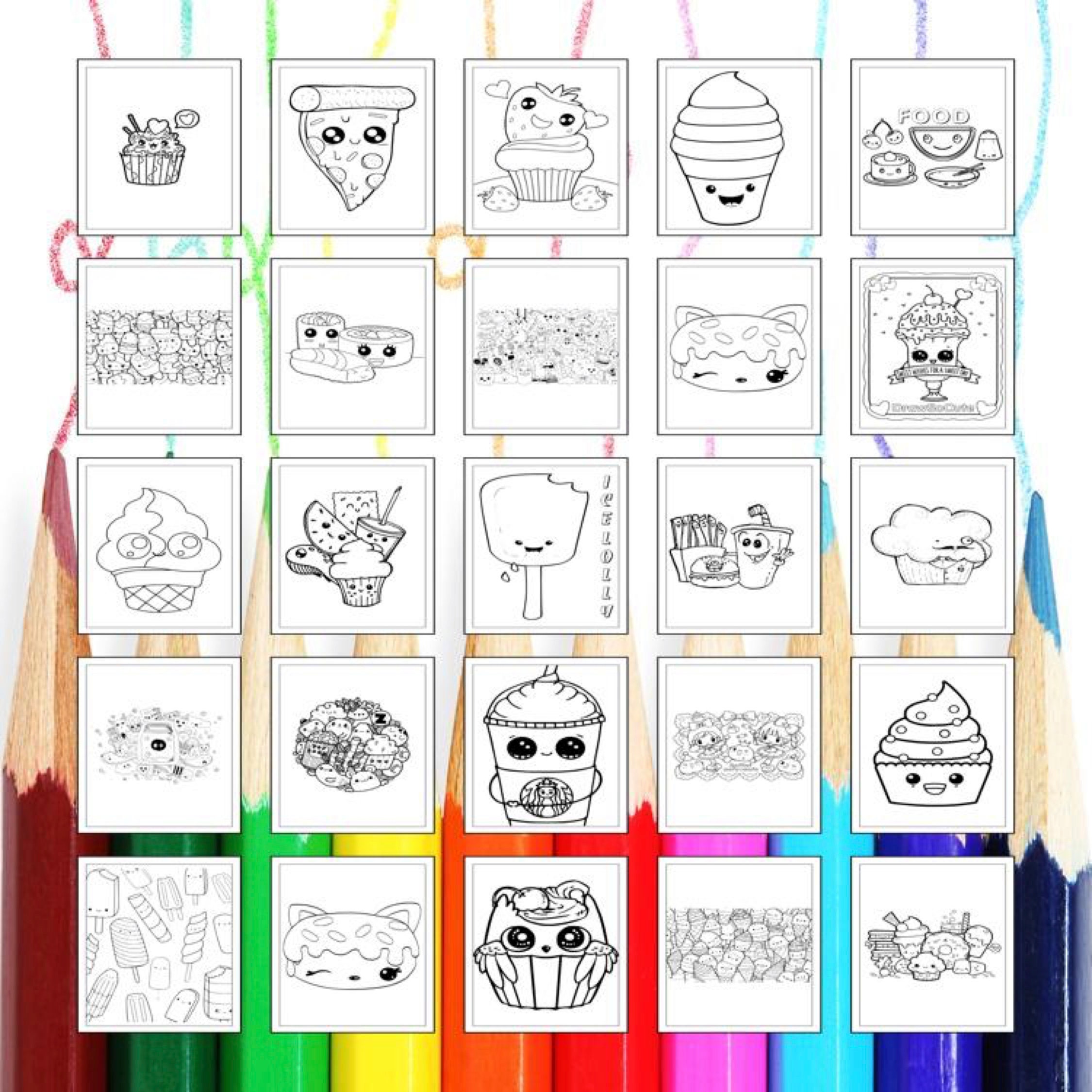 Printable Kawaii Food Coloring Pages for Kids and Adults | 95 Pages ...