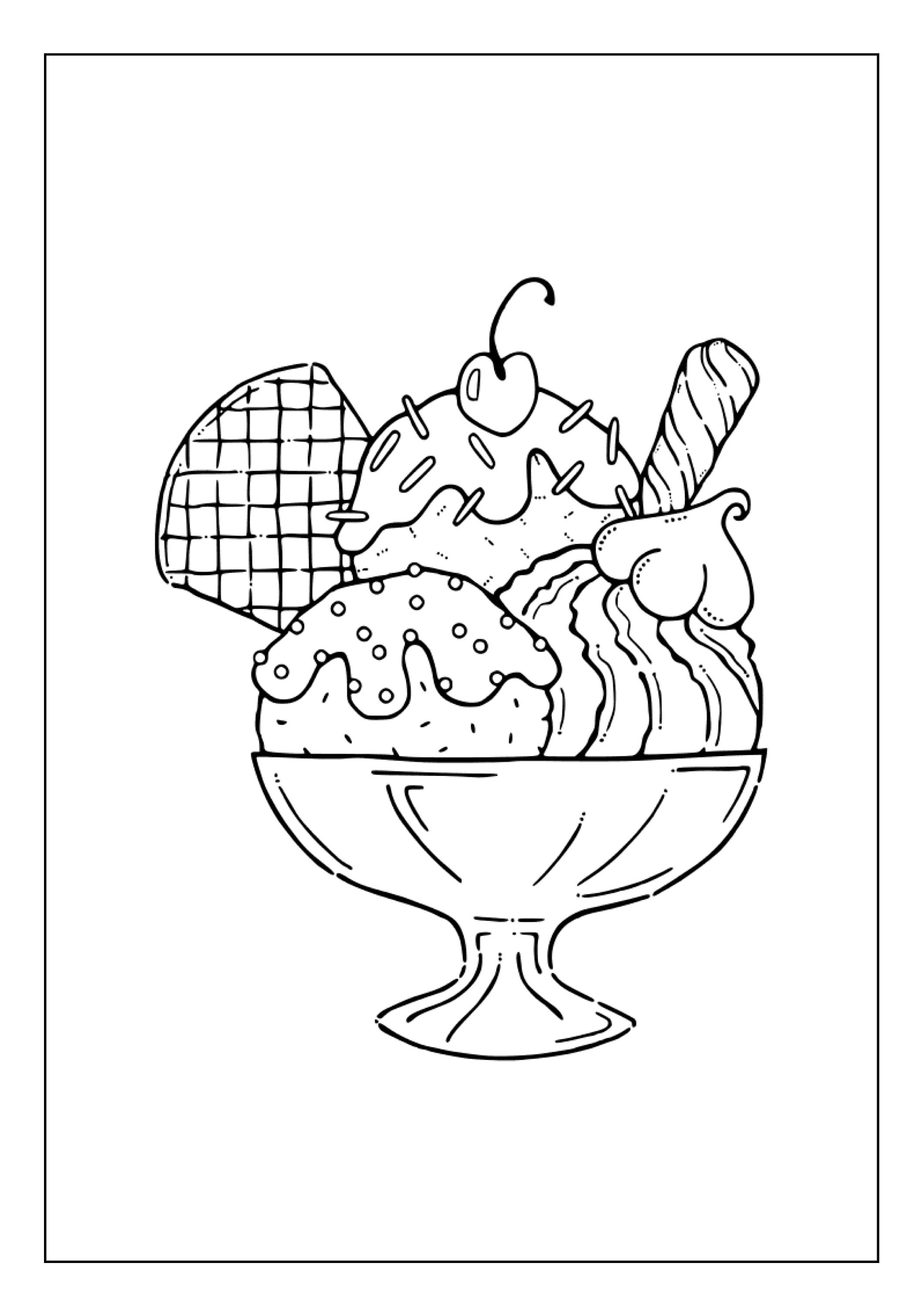 Printable Sweets Coloring Pages for Kids and Adults | 100 Pages ...