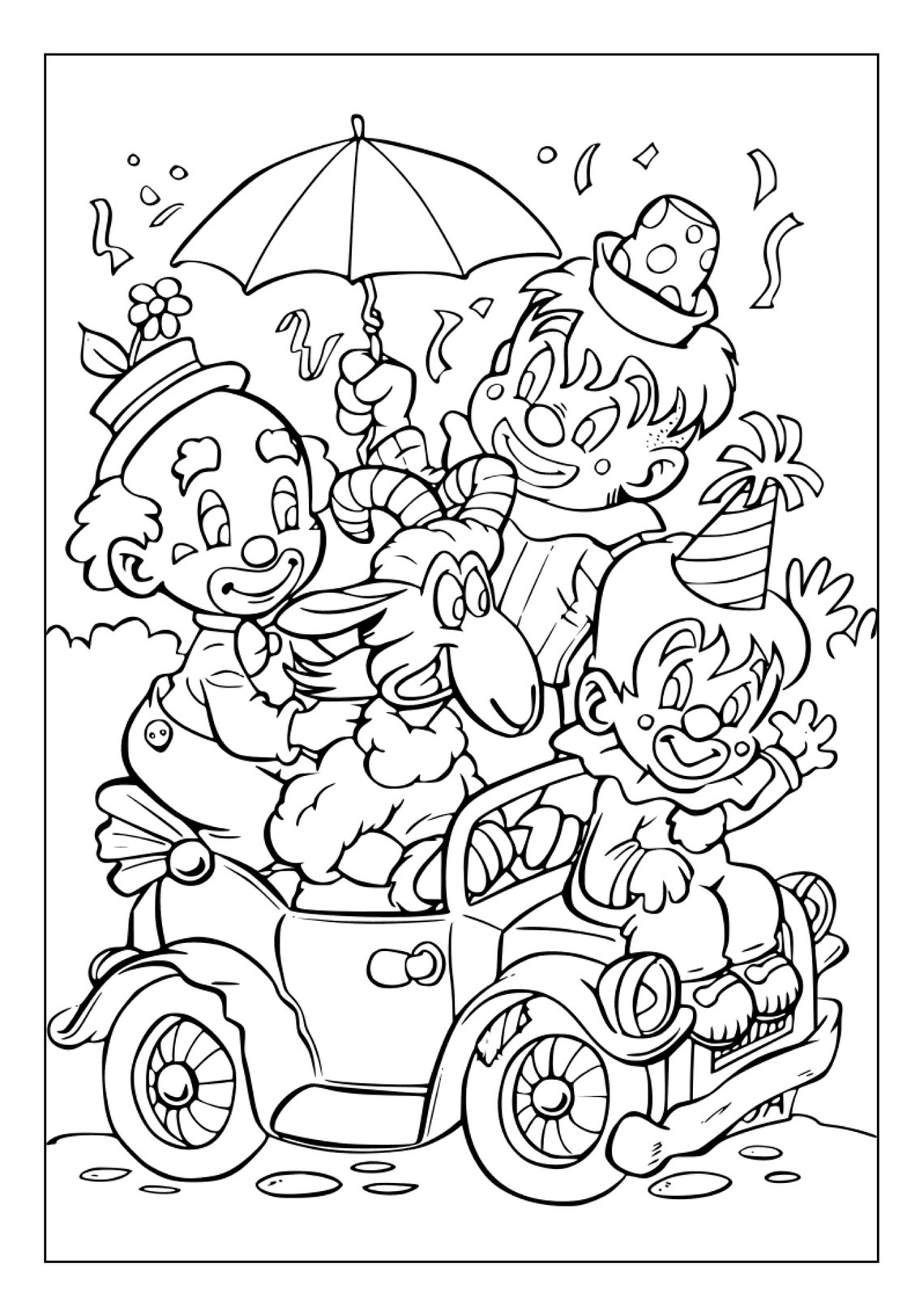 Printable Carnival Coloring Pages for Kids and Adults | 100 Pages ...