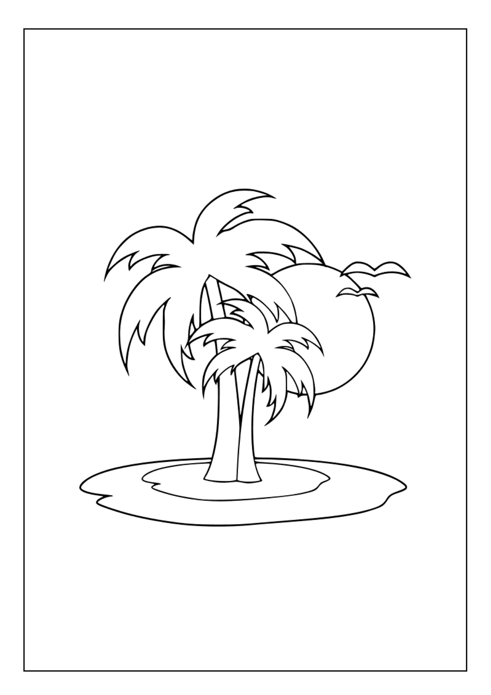 Printable Palm Tree Coloring Pages for Kids & Adults |30 Pages |instant ...