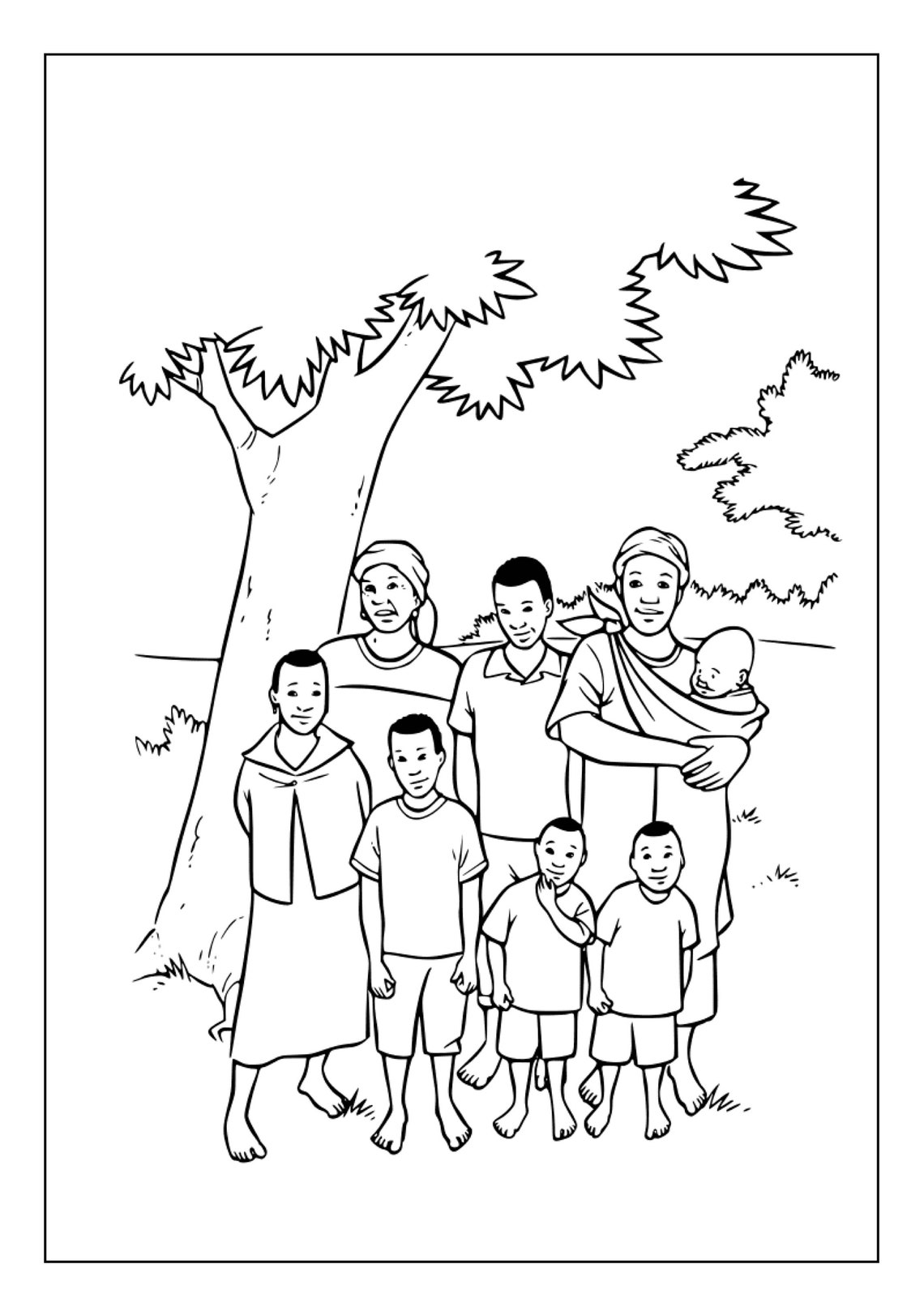 Printable Family Coloring Pages for Kids & Adults | 90 Pages | Instant ...