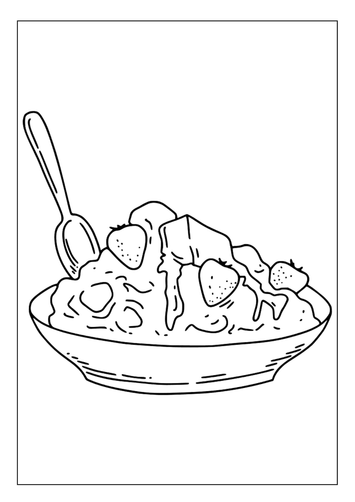Printable Oatmeal Coloring Pages for Kids & Adults | 25 Pages | Instant ...