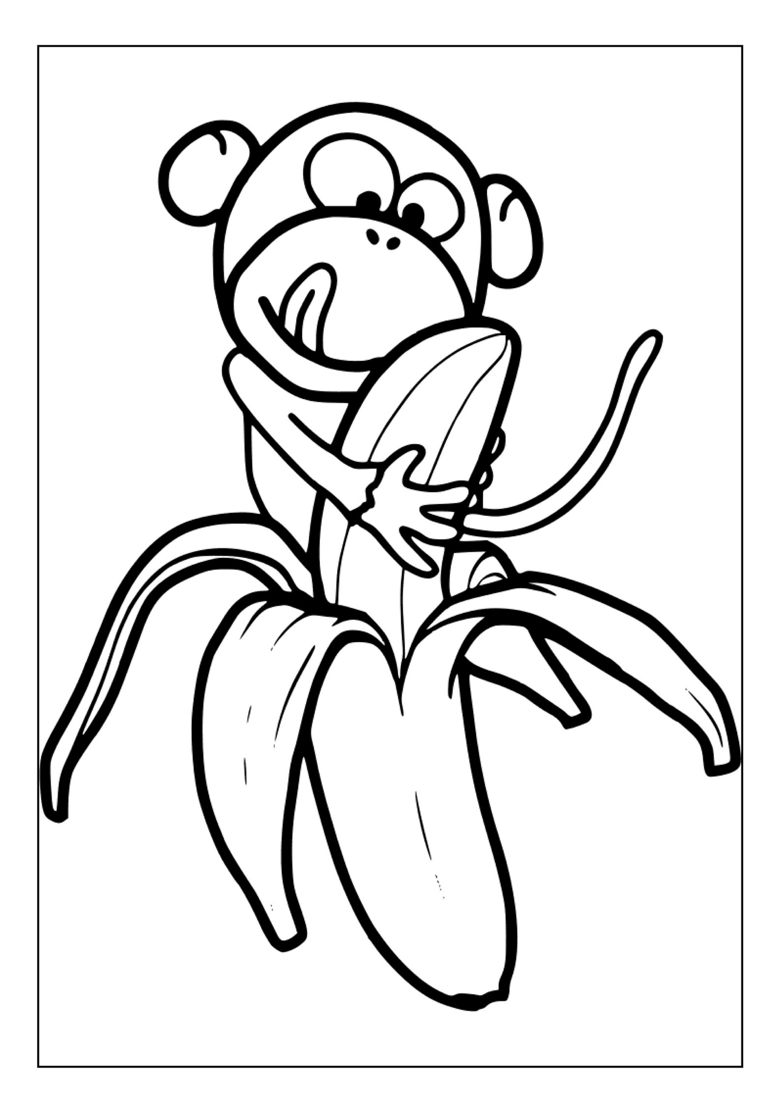 Printable Bananas Coloring Pages for Kids & Adults 45 Pages Instant ...
