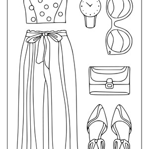Printable Fashion Coloring Pages for Kids and Adults | 90 Pages ...