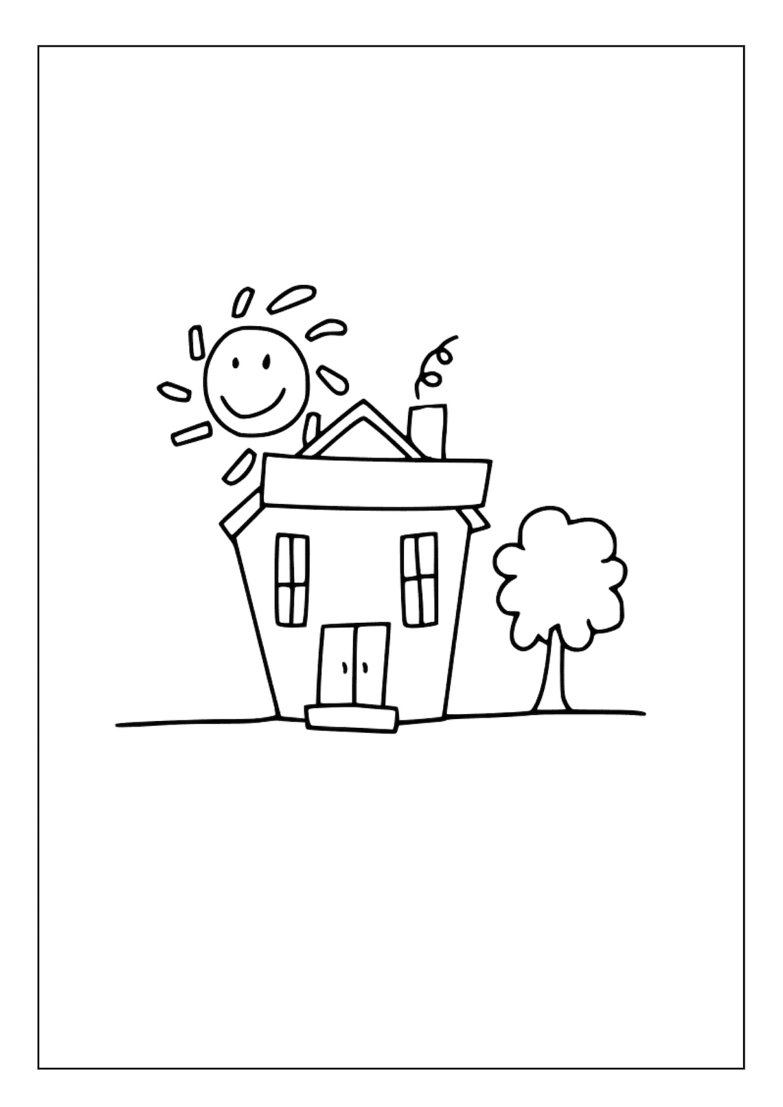 Printable House Coloring Pages for Kids and Adults 60 Pages Instant ...
