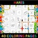 Printable Hares Coloring Pages for Kids & Adults | 40 Pages | Instant ...