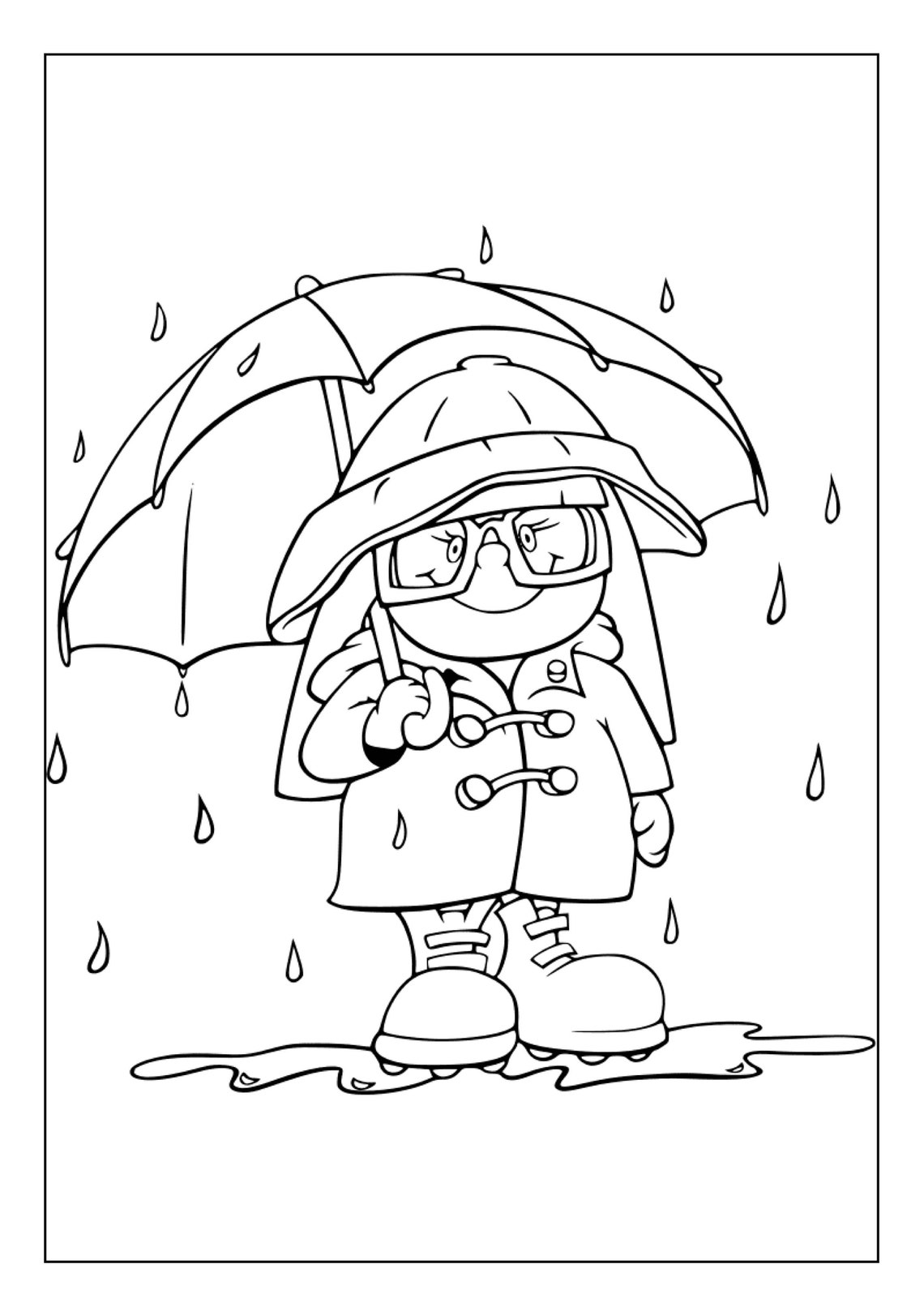 Printable Rain Coloring Pages for Kids & Adults | 35 Pages | Digital ...