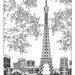 Printable Eiffel Tower Coloring Pages for Kids and Adults | 60 Pages ...