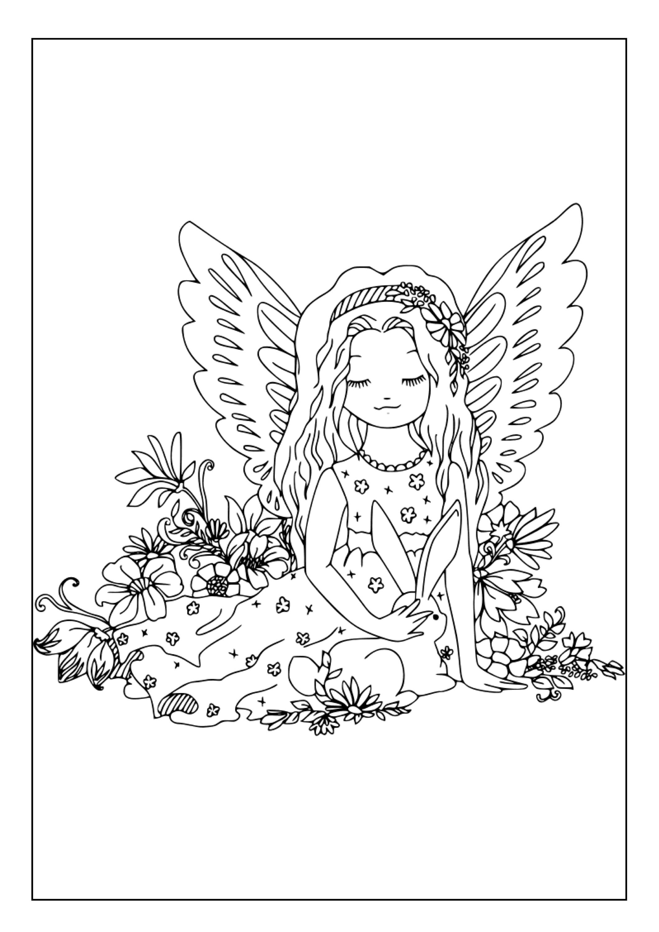 Printable Angels Coloring Pages for Kids and Adults | 90 Pages ...