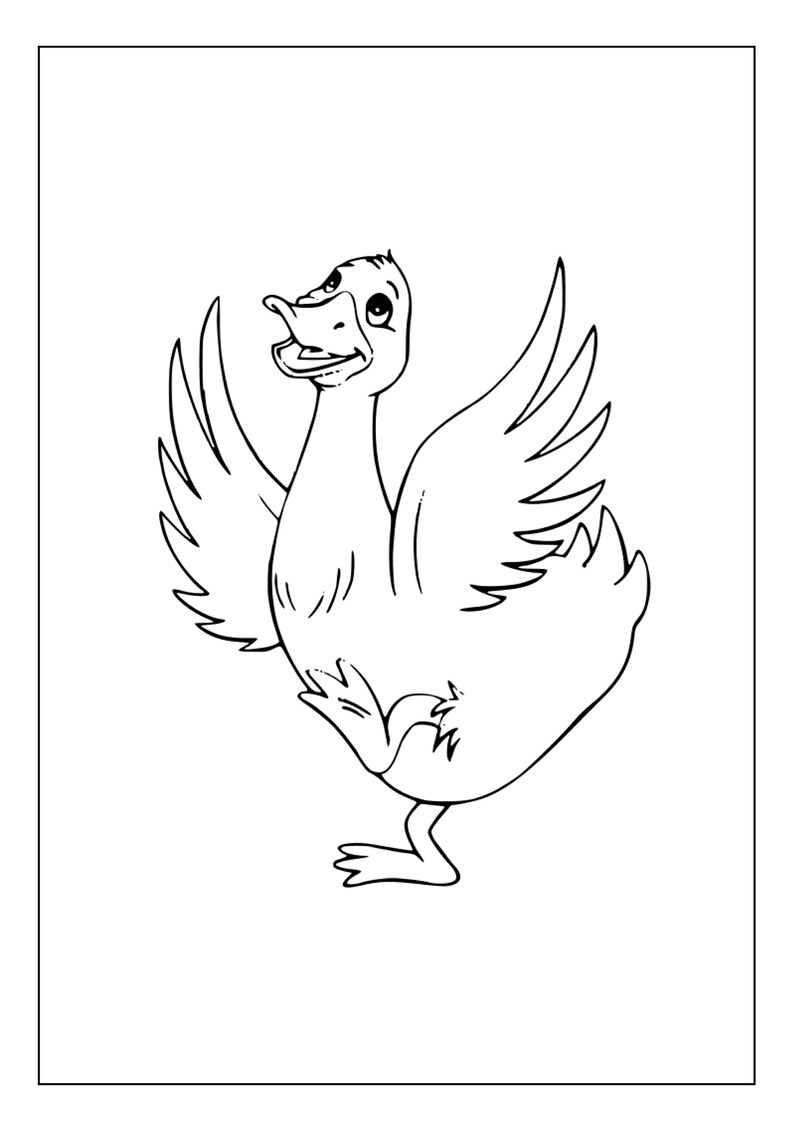 Printable Ducks Coloring Pages for Kids and Adults | 50 Pages | Instant ...