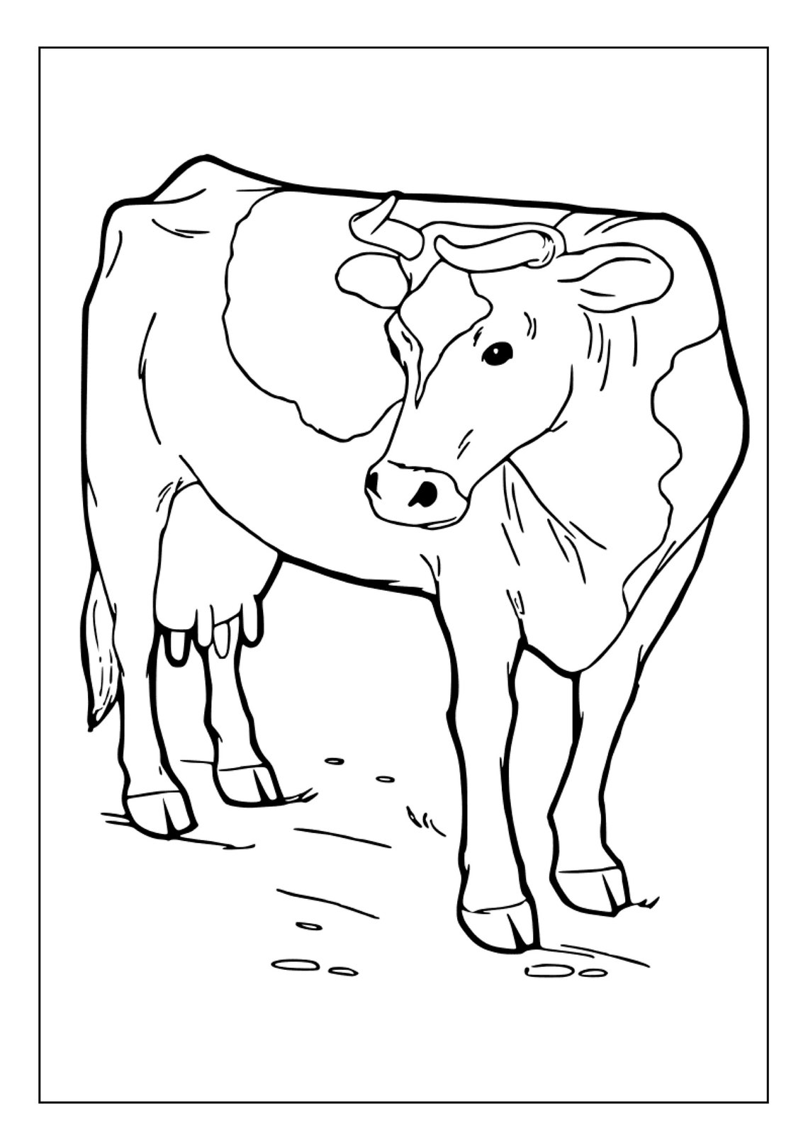 Printable Cow Coloring Pages for Kids and Adults 90 Pages Instant ...