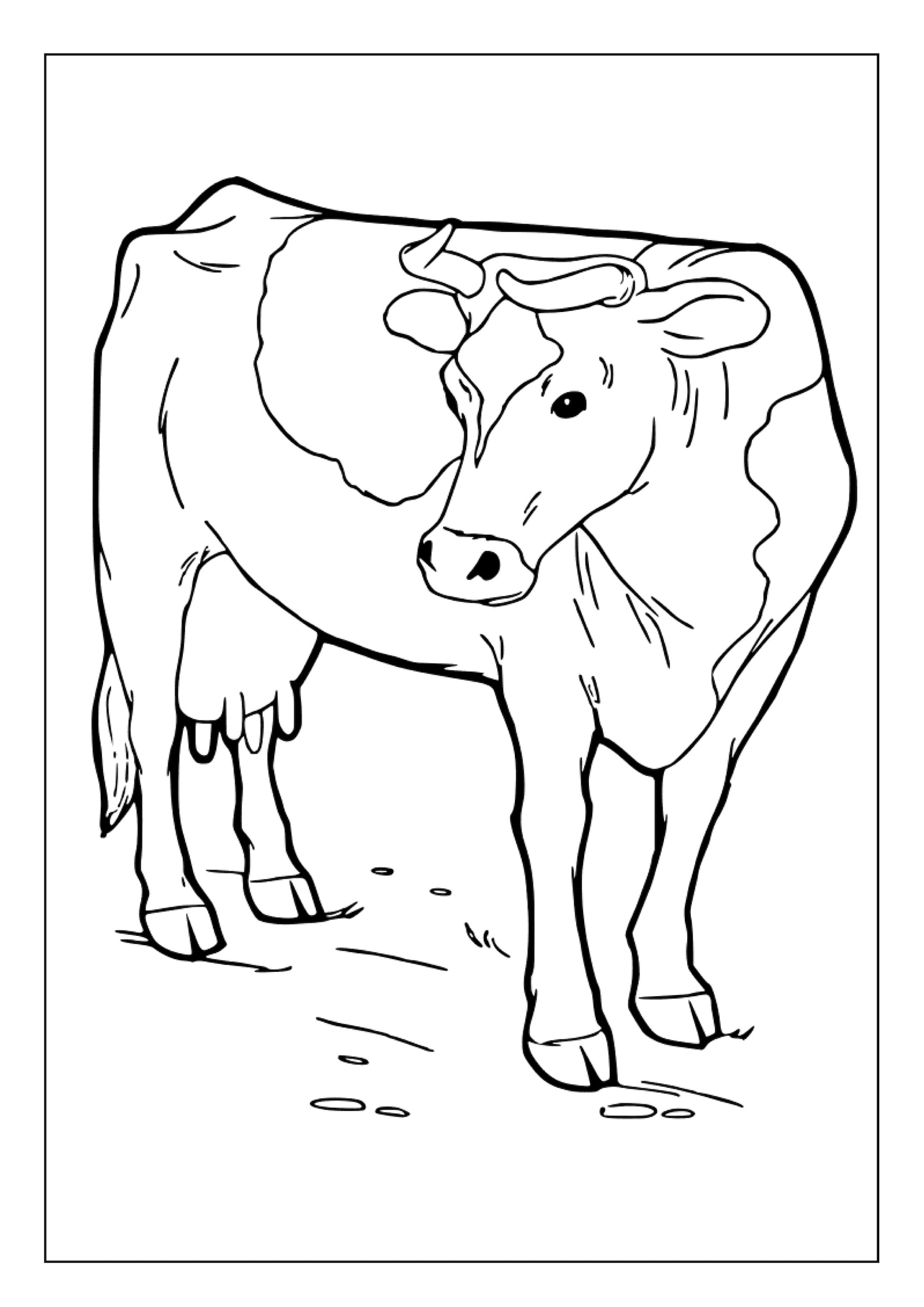 Printable Cow Coloring Pages for Kids and Adults | 90 Pages | Instant ...