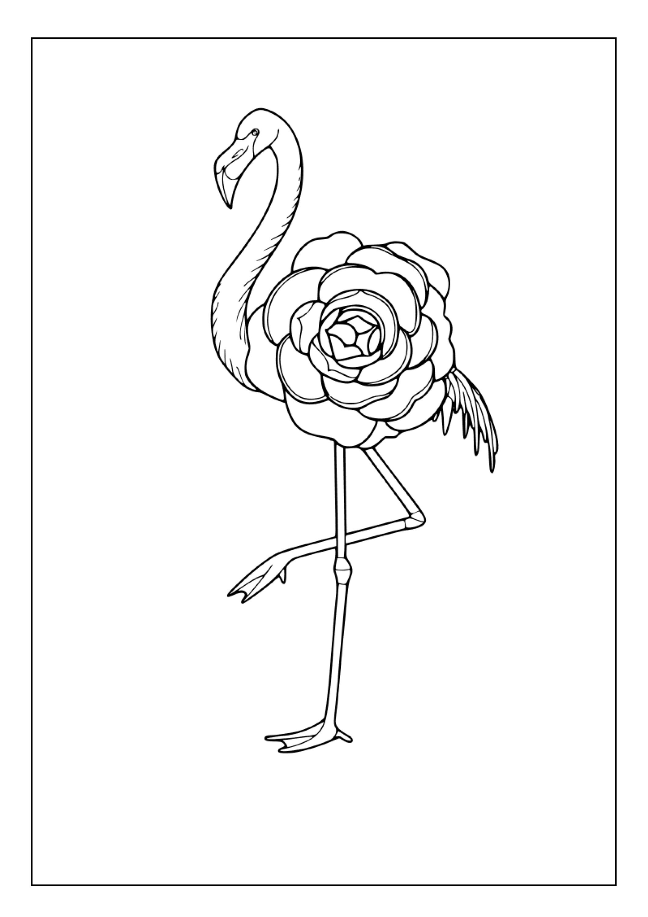 Printable Flamingo Coloring Pages for Kids and Adults | 100 Pages ...