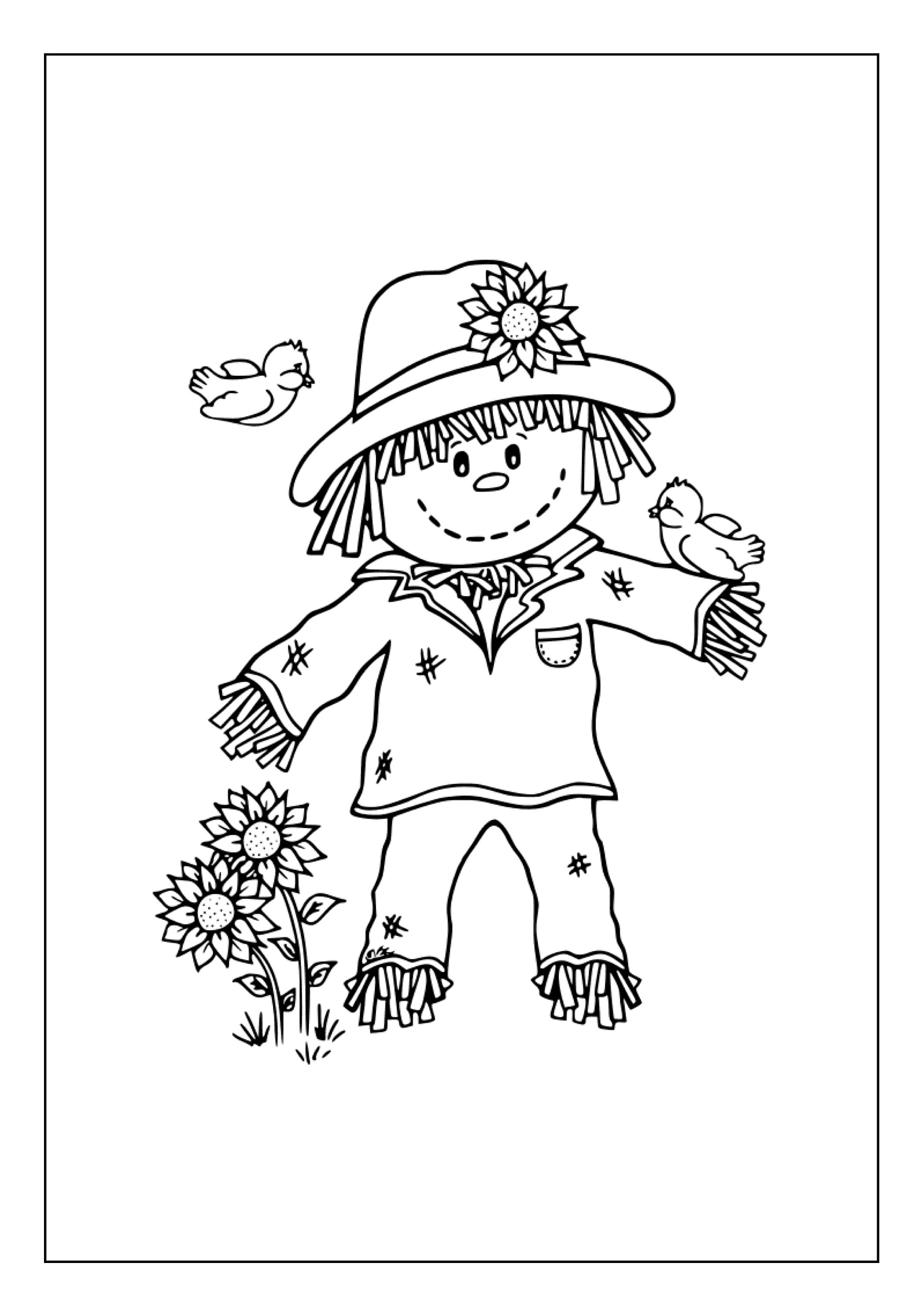 Printable Scarecrow Coloring Pages for Kids & Adults | 90 Pages ...