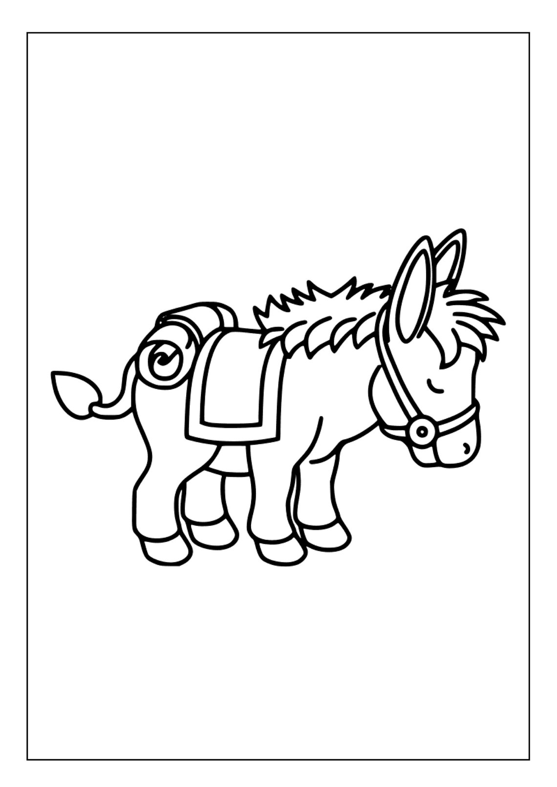 Printable Donkey Coloring Pages for Kids & Adults 30 Pages Instant ...