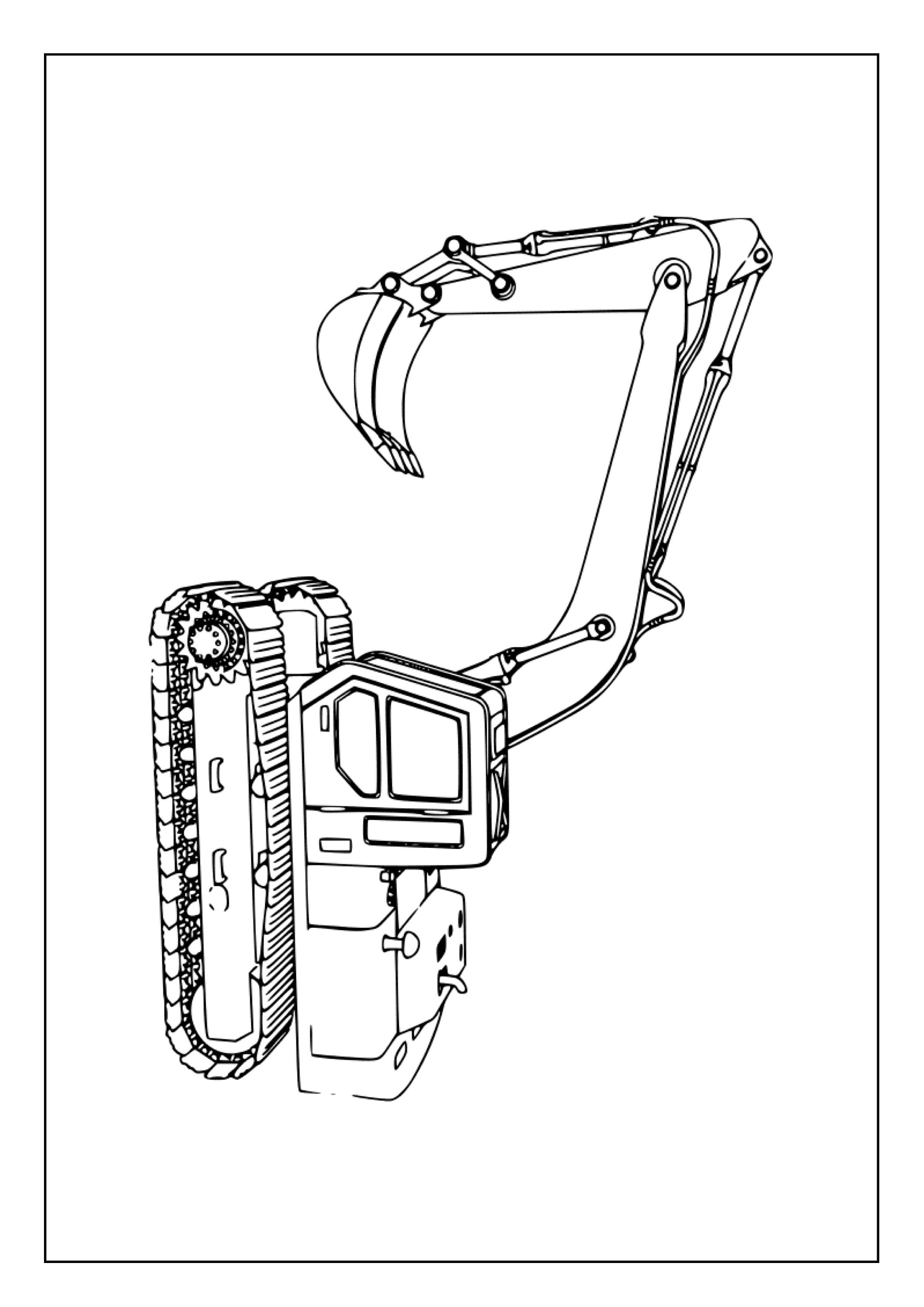 Printable Excavator Coloring Pages for Kids & Adults | 30 Pages ...