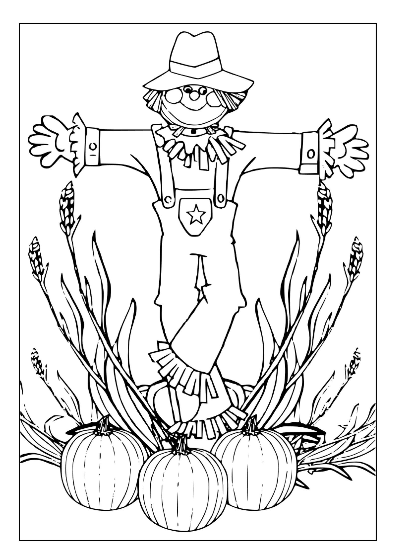 Printable Scarecrow Coloring Pages for Kids & Adults | 90 Pages ...