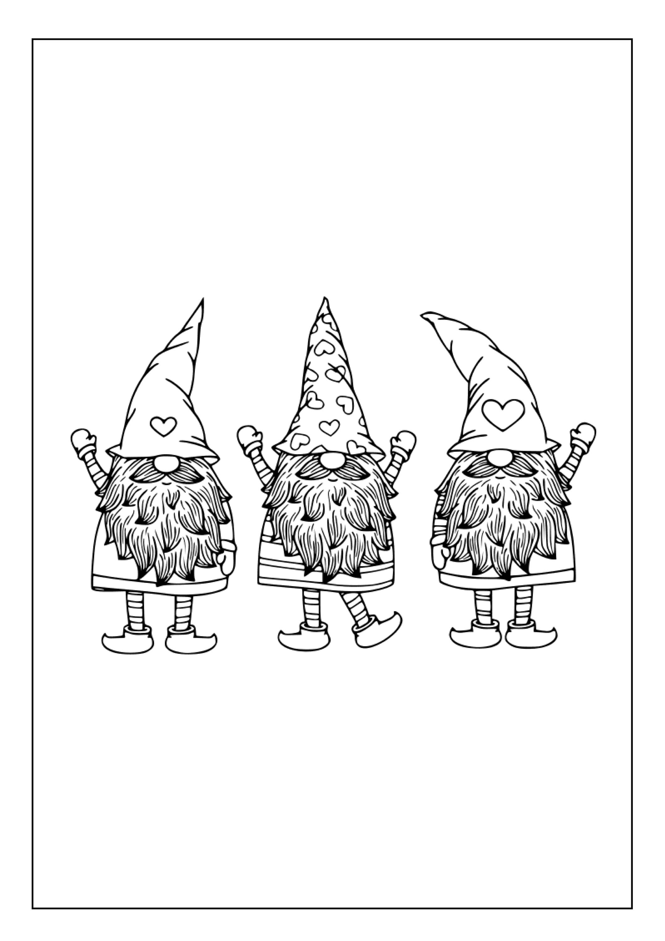 Printable Gnome Coloring Pages for Kids and Adults | 100 Pages ...