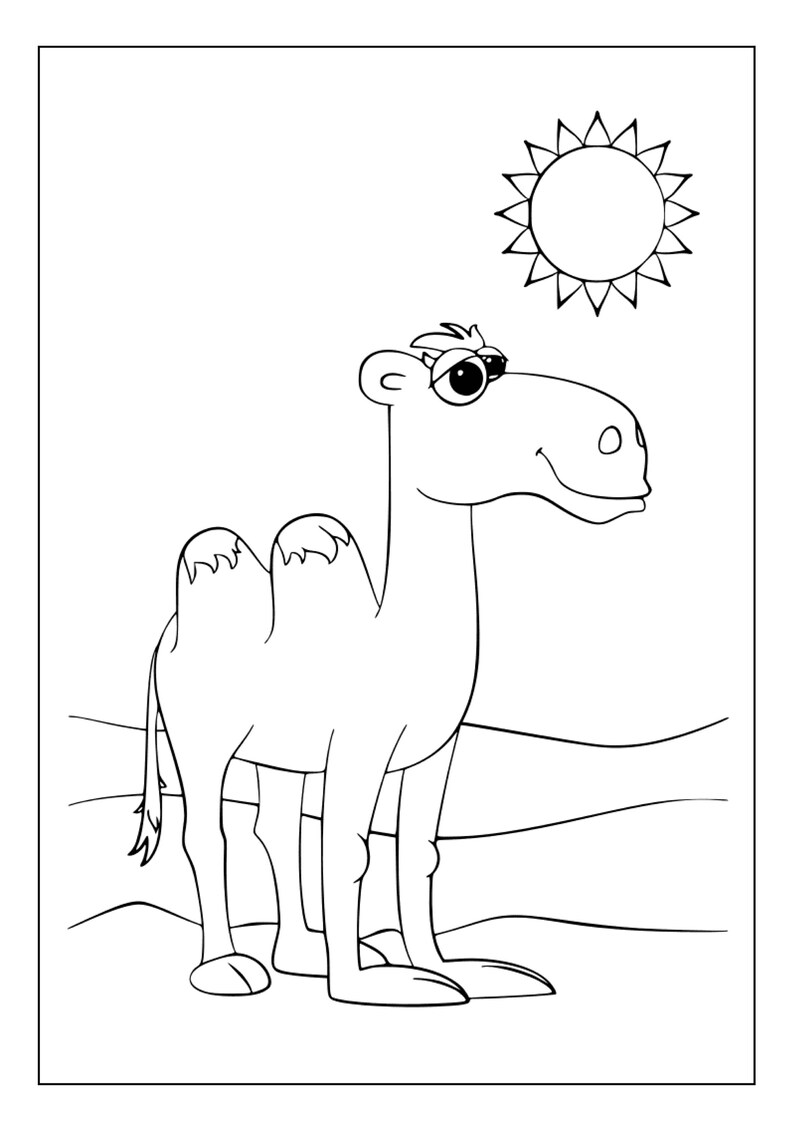 Printable Camels Coloring Pages for Kids & Adults 50 Pages Instant ...