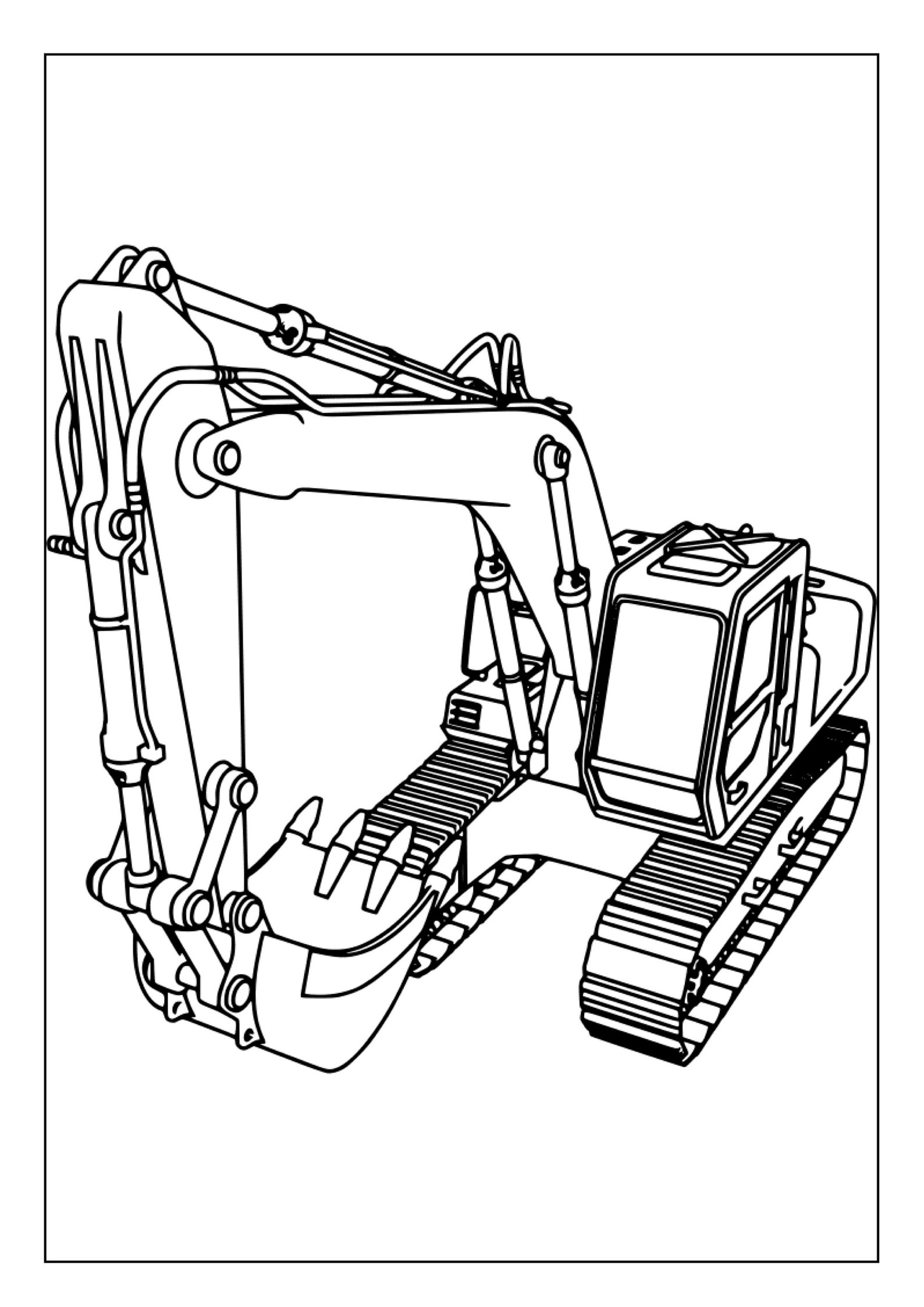 Printable Excavator Coloring Pages for Kids & Adults 30 Pages Instant ...