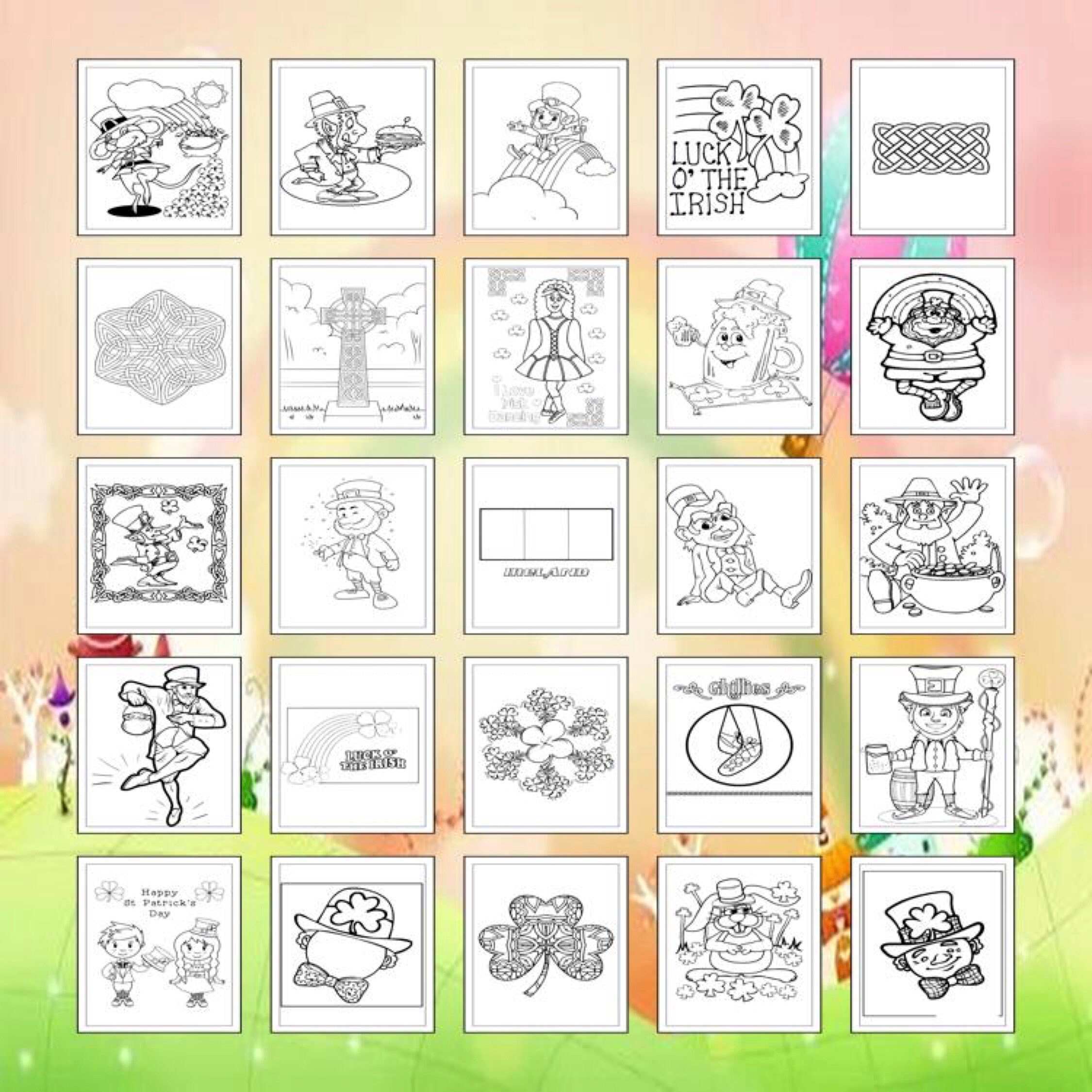 Printable Ireland Coloring Pages for Kids & Adults | 90 Pages | Digital ...
