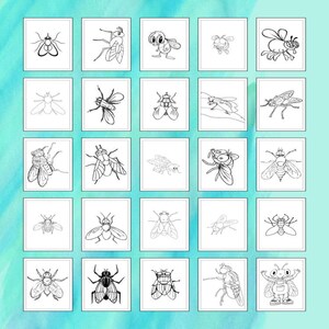 Printable Fly Coloring Pages for Kids & Adults | 25 Pages | Instant ...